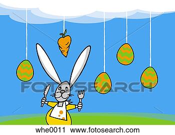 Clipart of hungry rabbit whe0011 - Search Clip Art, Illustration Murals ...